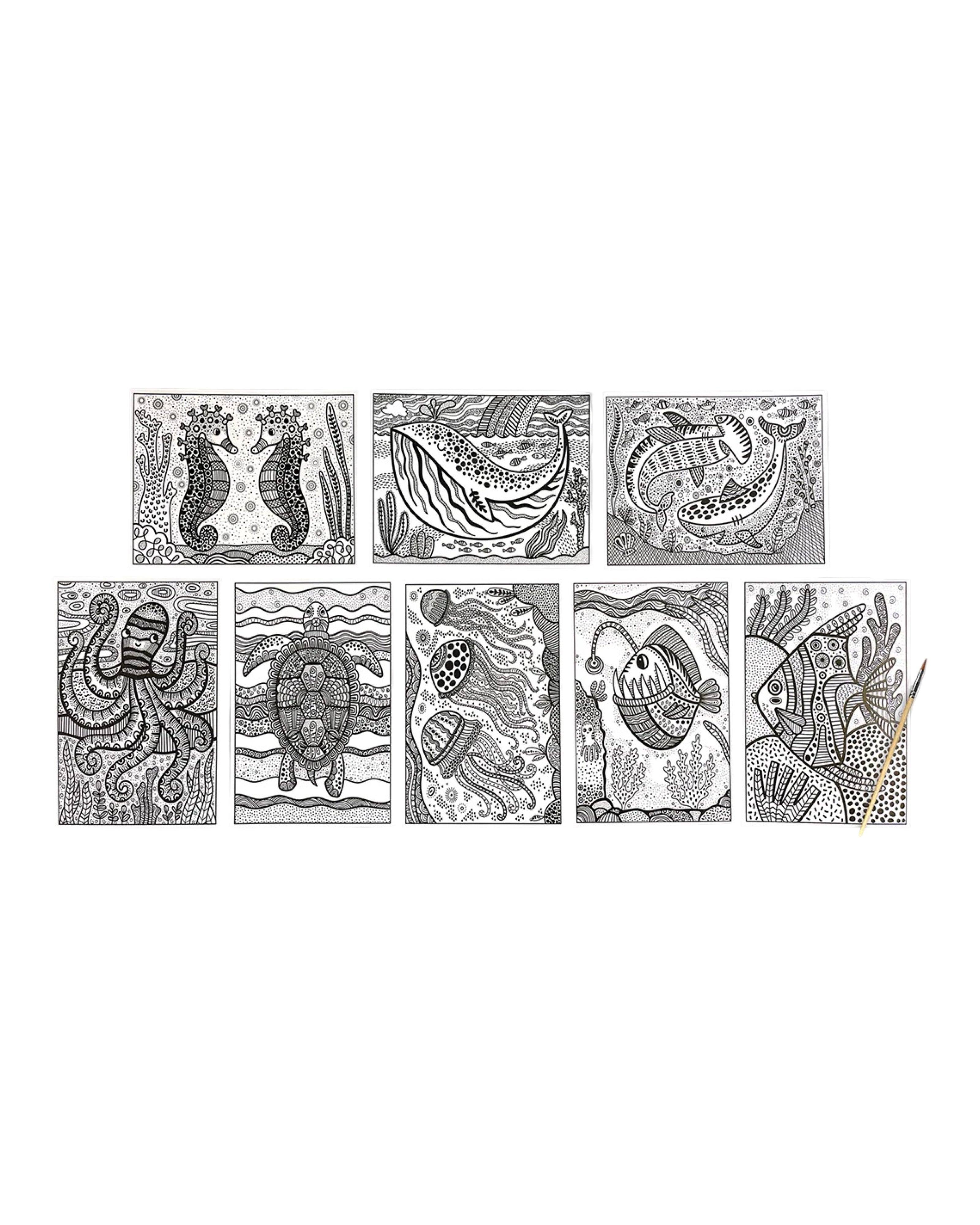 ooly HIDDEN COLORS MAGIC PAINT SHEET OCEAN – Marigold Clothing
