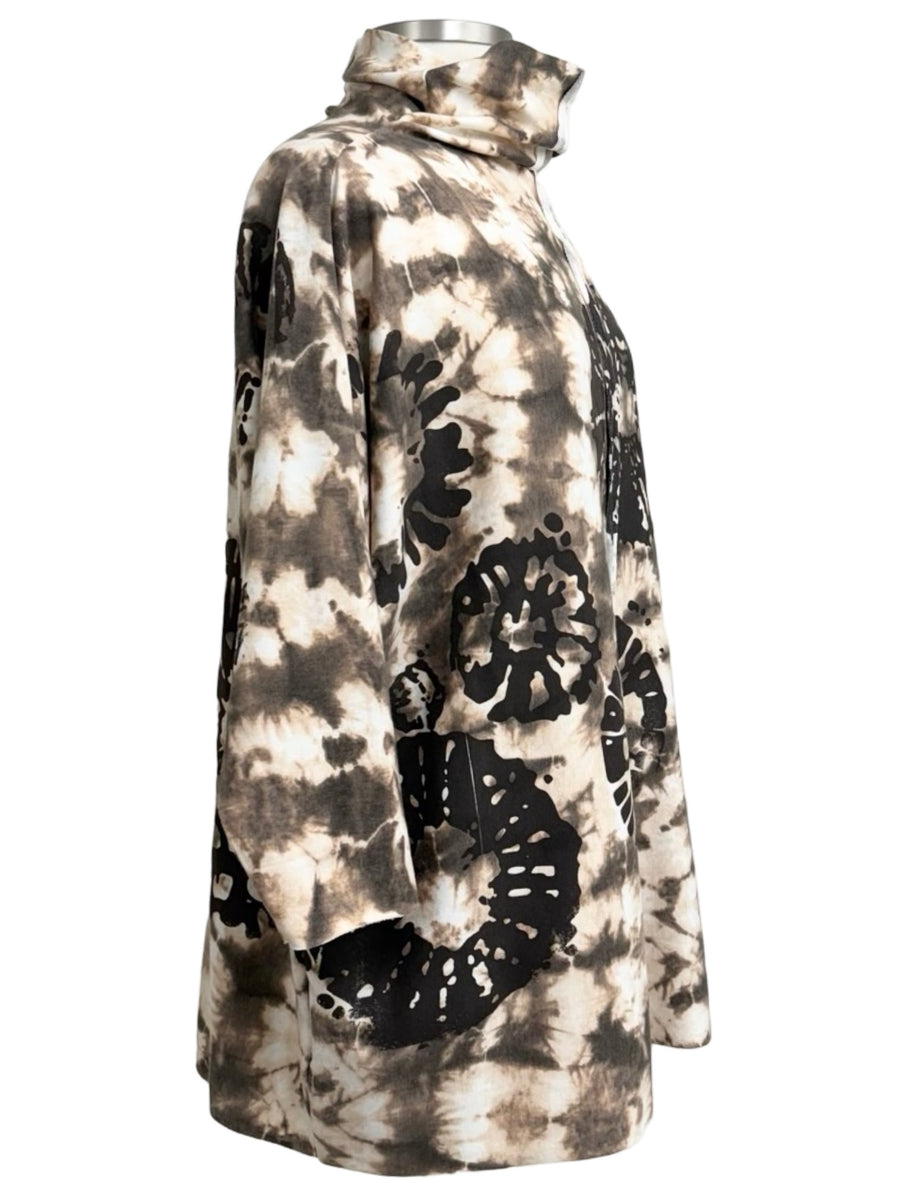 Paper Temples TIEDYE FUNNEL TOP - ORIGINALLY $239 – Marigold Clothing